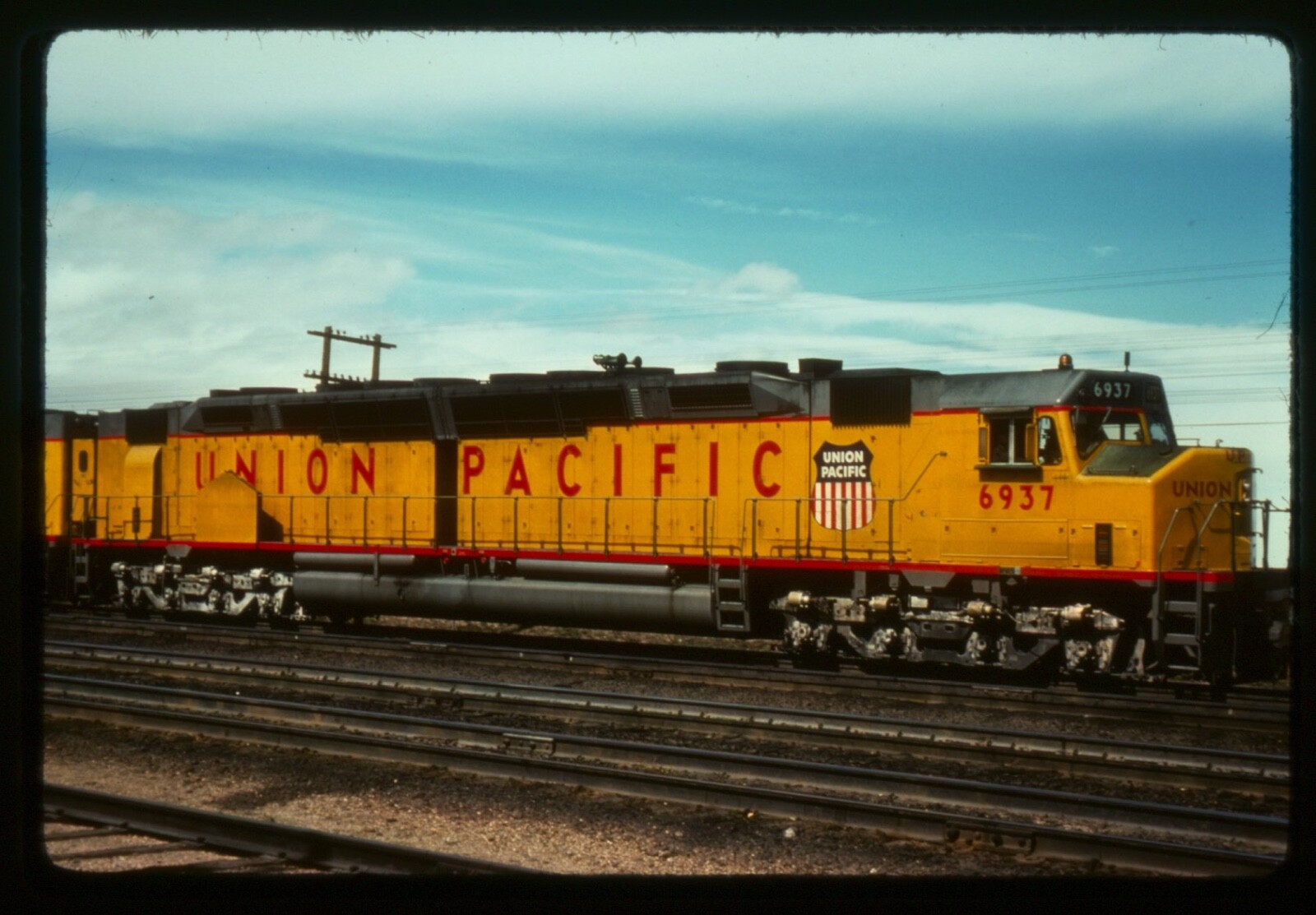 Railroad Slide - Union Pacific #6937 DD40 Locomotive 1976 Cheyenne ...