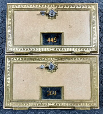 Lot Of 2 Extra Large- USPS PO Mailbox Brass Postal Combo Door Lock 11 ...