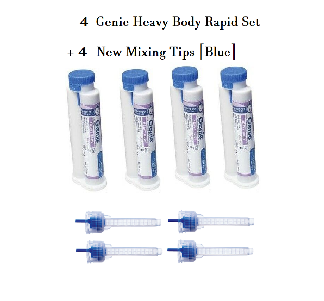 Genie 4x50ml Cartridges Heavy Body Rapid Set Impression Material+4 ...