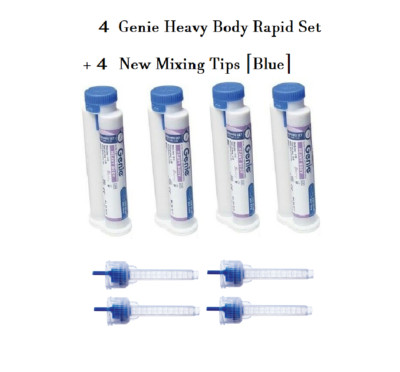 Genie 4x50ml Cartridges Heavy Body Rapid Set Impression Material+4 ...