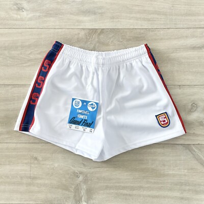 SANFL Norwood Redlegs Away Retro Football Shorts Size 30 New Deadstock ...