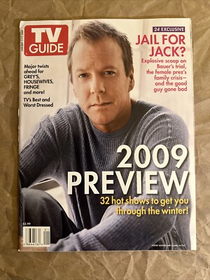 TV Guide Magazine January 5-11, 2009 Kiefer Sutherland | eBay