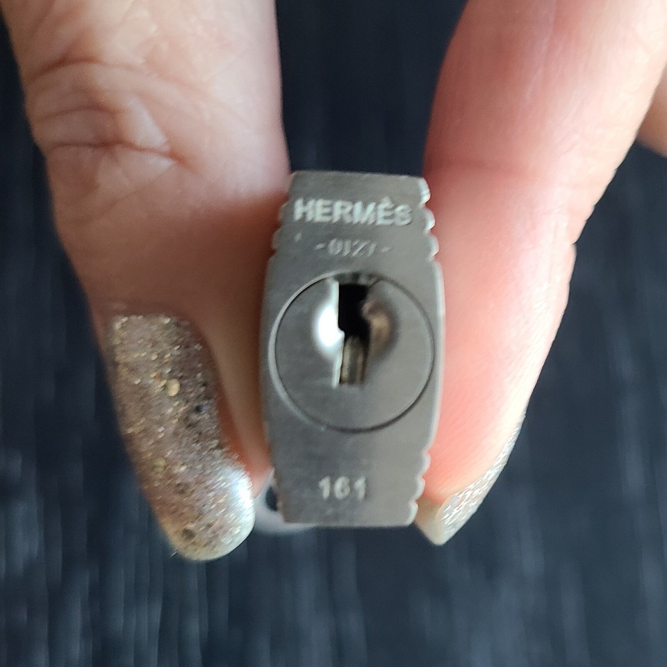 Hermes lock and keys in matte silver hardware | eBay