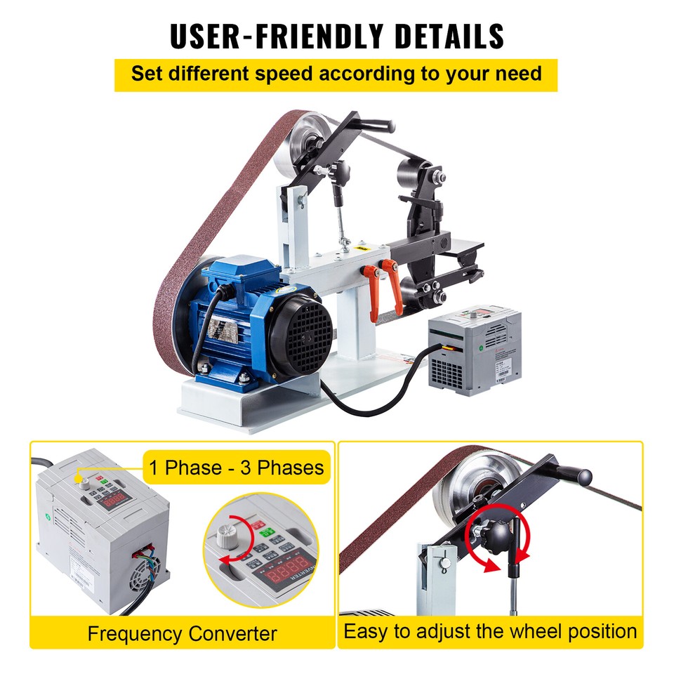 Uimoso Belt Grinder 2" x 82" Complete Chassis with 2HP 1500w Motor ...