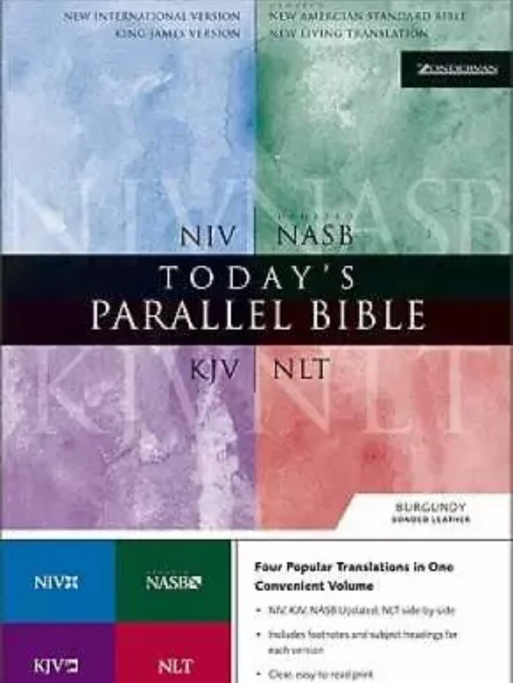 Today's Parallel Bible : NIV, NLT, KJV, NASB by Zondervan Staff (2000 ...