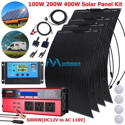 5000W Solar Power Generator Complete Panel Kit 12V 30A Home 110V Off ...