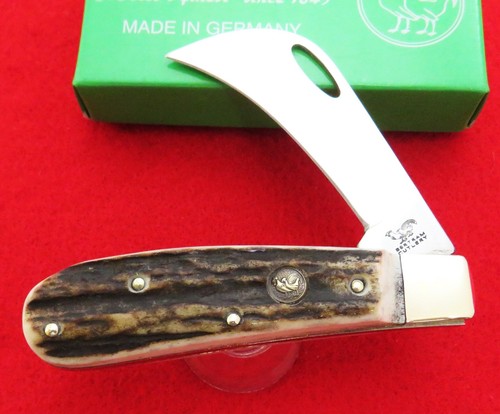 Hen & Rooster Solingen Germany Stag Locking Hawkbill Knife 2017 FAT ...