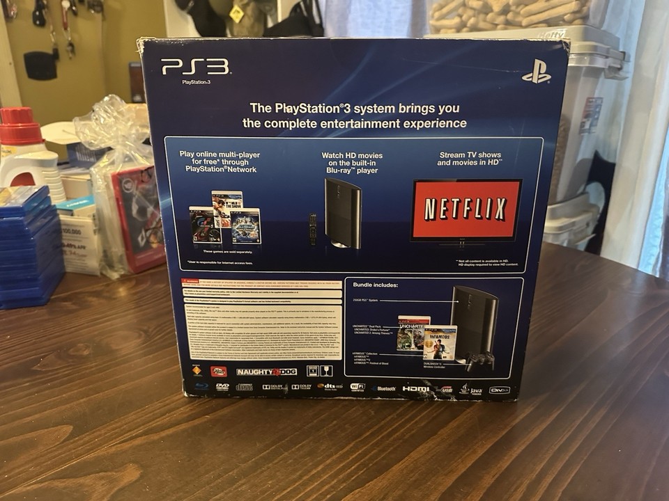 Sony PS3 Super Slim 250 GB Infamous Uncharted Bundle NEW SEALED CAT NOT ...