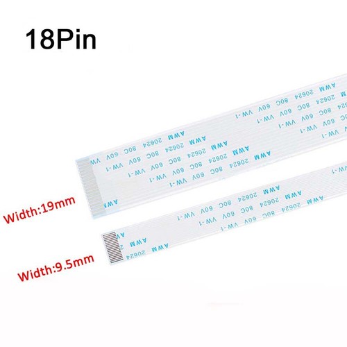18Pin FFC Flexible Flat Cable Ribbon Pitch 0.5 / 1.0mm AWM 20624 Length ...