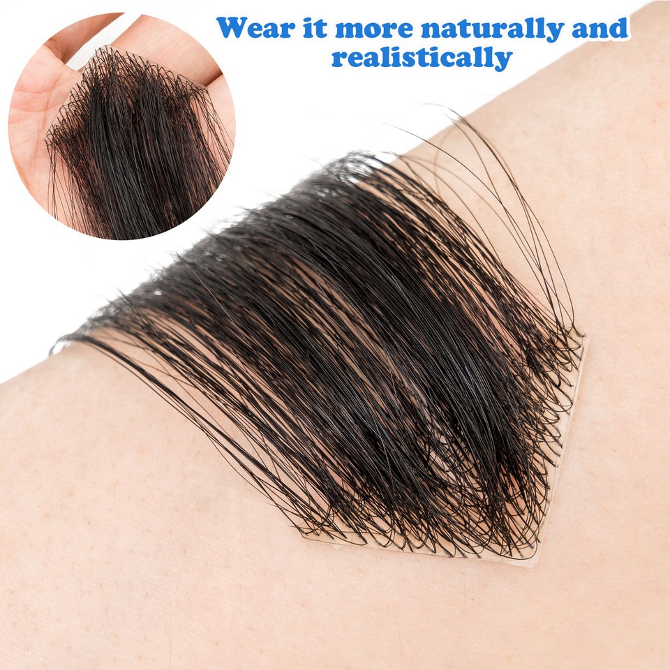 Front Hairline 100% Human Hair Patch Full Skin Base Cover-Up Topper ...