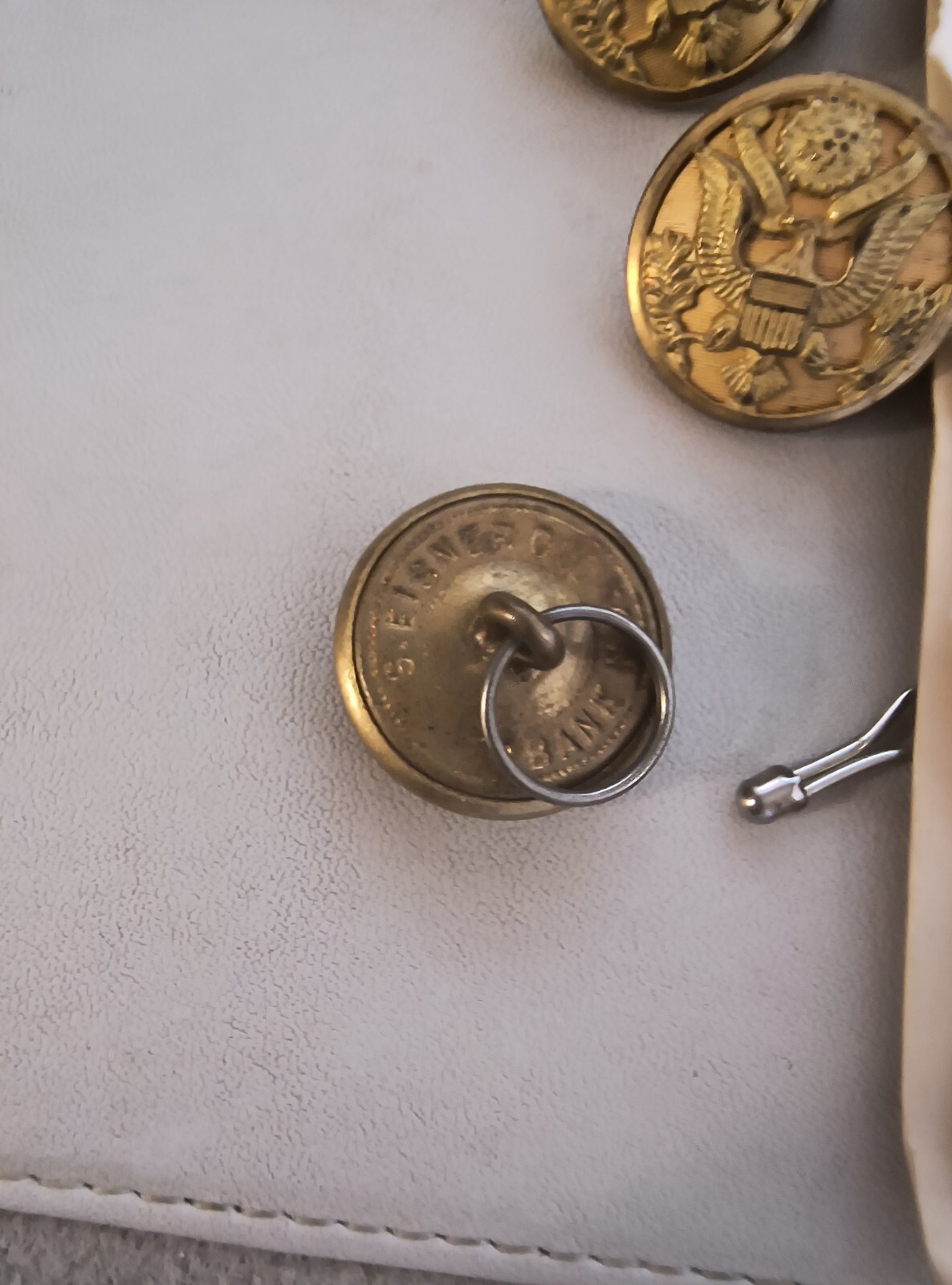 WATERBURY ,S. Eisner, Gaunt and sons ,Superior ~ Military navy button ...