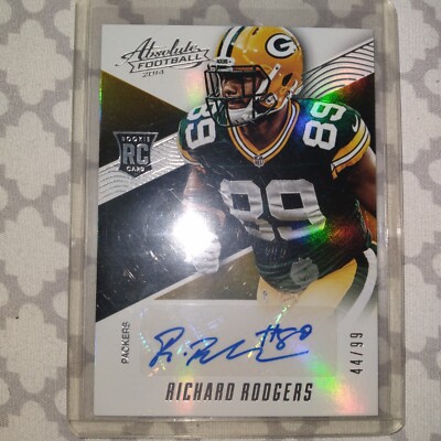 2014 Absolute Football NFL #175 Richard RODGERS DIecut Autograph Auto ...