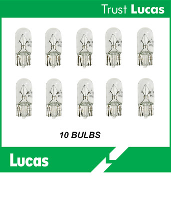 10 X LUCAS LLB501 501 Capless Sidelight Bulbs Interior Number Plate ...