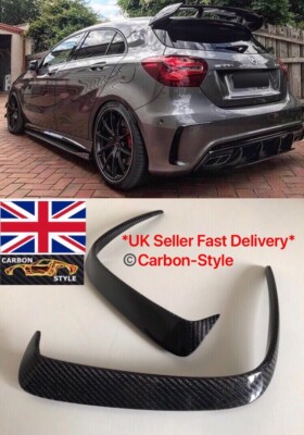 Mercedes W176 A Class Carbon Fiber Rear Bumper Intake Vent Trim AMG A45 ...