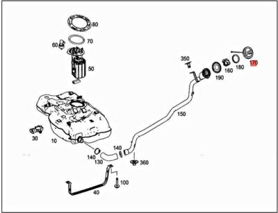 Genuine MERCEDES BBDC W242 C117 W176 Fuel filler cap 1174700000 | eBay