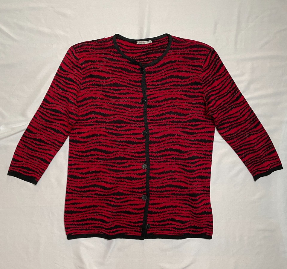 Saint Laurent Rive Gauche Vintage YSL Fall 1984 Black Red Zebra ...