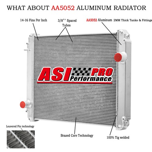 3 Row Aluminum Radiator for Freightliner FL50 FL60 FL70 FL80 FL90 ...