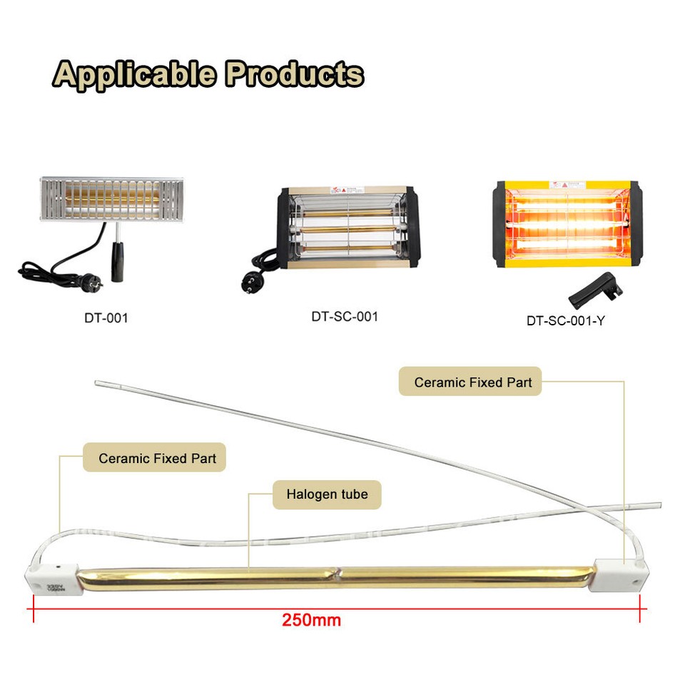 1000W Replacement Bulb for Infrared Paint Curing Lamp DT-SC-001 110V | eBay