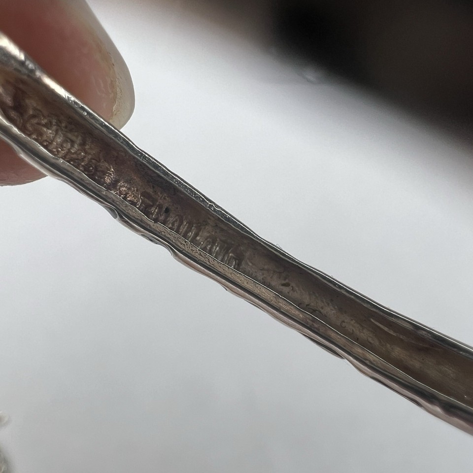 Sterling Silver Oval Hoop Earrings Saim Thailand 925 Black Filigree | eBay