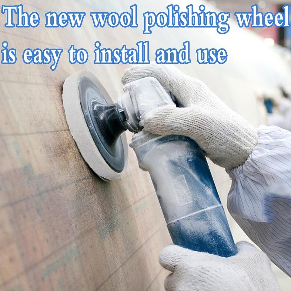 5Pcs Wool Polishing Wheel Disc Kit for 125mm Angle Grinder, Felt ...