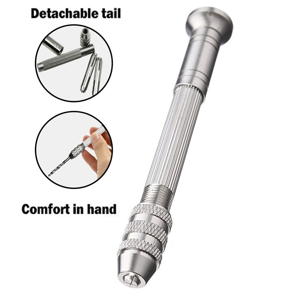Hand Drill Chuck Hand Drill Tool Silver Tool With 10pcs Drill Aluminum ...