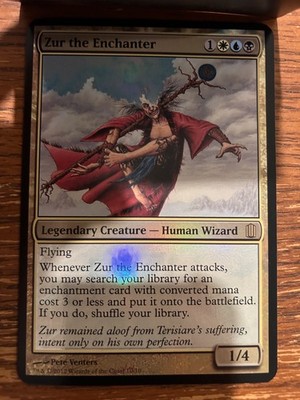 Oversized - Zur the Enchanter Foil English Mtg Card Magic Commander ...