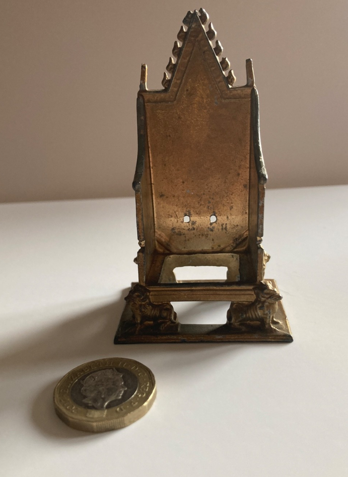 Vintage 'Britains 86D' Gold Metal 1953 CORONATION CHAIR (Incomplete ...