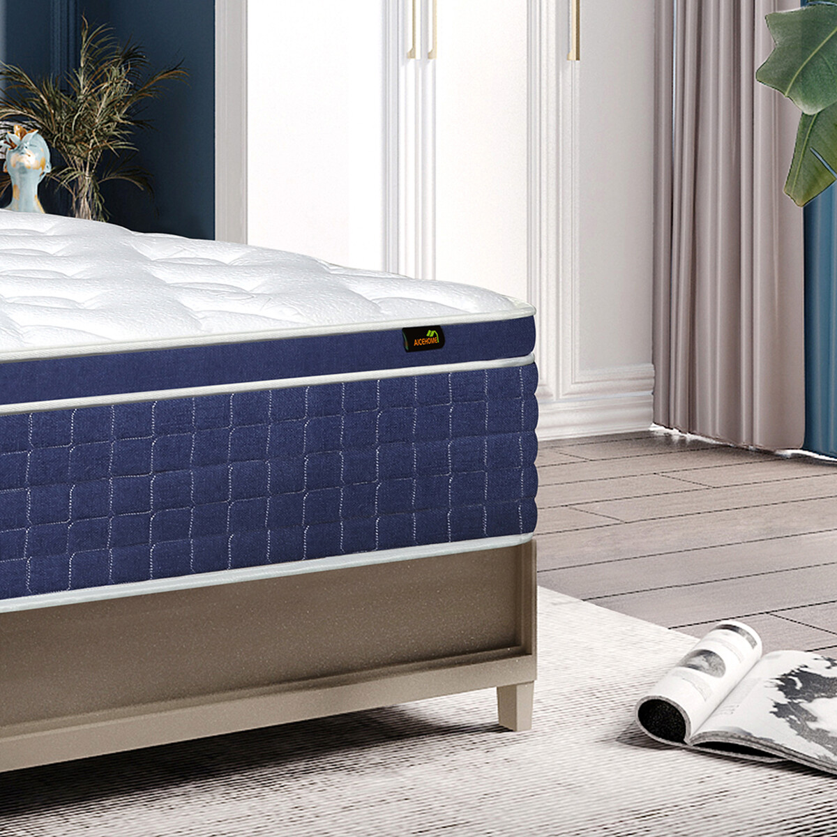 14"12" Memory Foam Mattress Twin Full Queen King Size Pocket Spring Bed ...