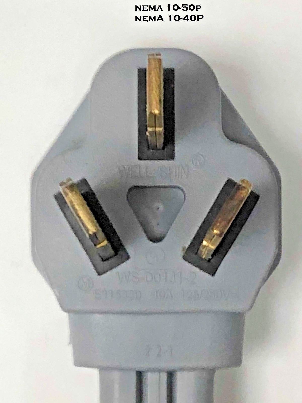 NEMA 14-50R 4PRONG Socket to 10-50P 3PIN PLUG Oven Stove Convrter 14-50 ...