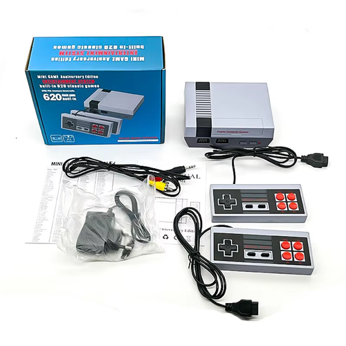 Handheld Retro Game Console with 620 Built-In Games and Dual Gamepads ...