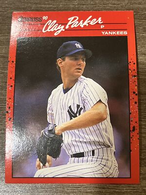 ERROR NO DOT 1990 DONRUSS BASEBALL CARD #363 CLAY PARKER YANKEES PACK ...