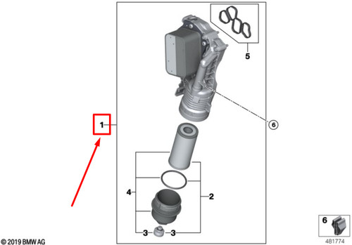 NEW MINI COOPER F56 OIL FILTER HOUSING 11428580412 8580412 ORIGINAL NO ...