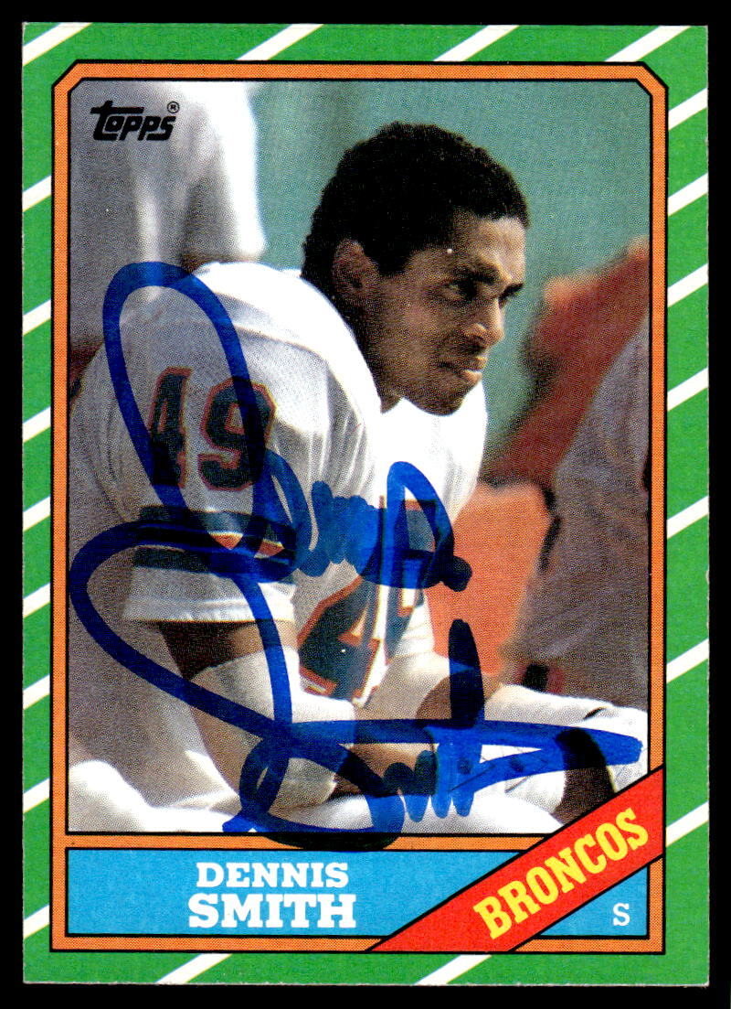 Dennis Smith Signed DENVER BRONCOS Card 1986 Topps | eBay