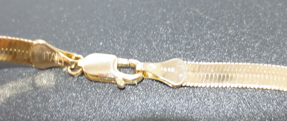 14K YG HB HERRINGBONE NECKLACE 24" LONG 4.74 MM WIDE 14.80 grams (AI ...