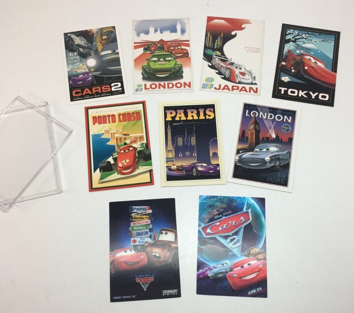 Projectionist Instructions Disney Cars CARD Set of 9 Two are 3-D Type ...