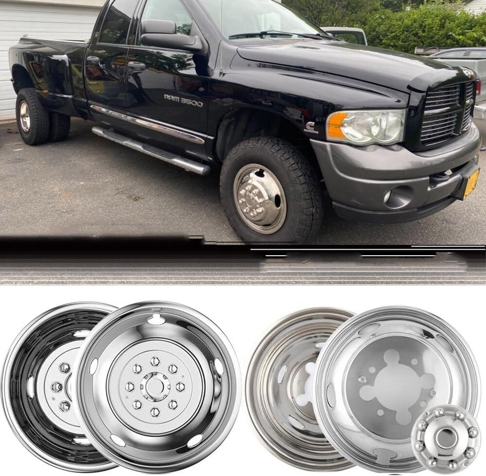 2003-2018 Dodge 3500 17" Dual Wheel Steel Simulators Dually Cover Truck ...