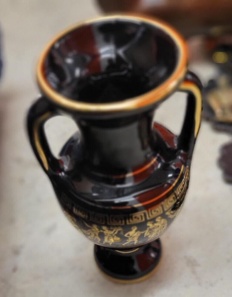 Spathas Keramik Vase Handmade Greece 24K Gold A13 Pottery Spyropoulos ...