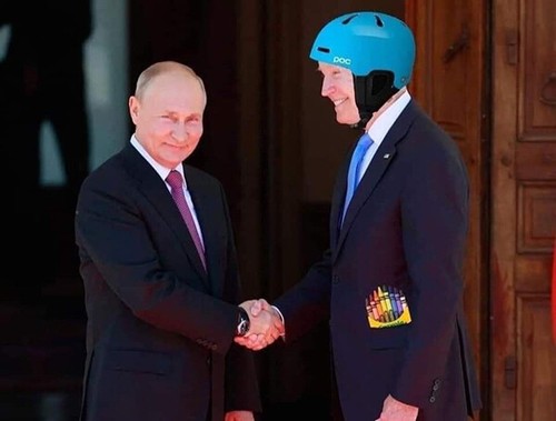 Joe Biden Putin Bike Helmet Funny Meme Metal 2x4 Fridge magnet 8613 | eBay