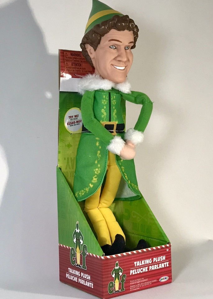 BUDDY THE ELF Talking Plush Toy 14" Tall 15 Phrases From Movie Inspired ...