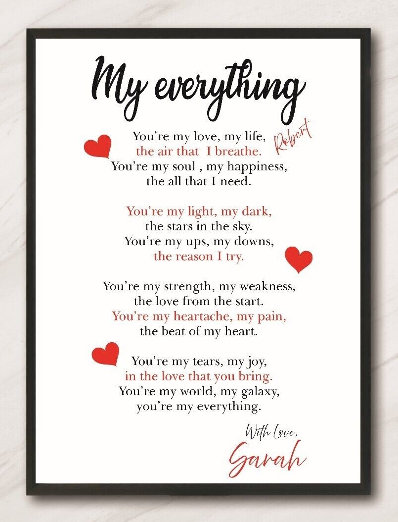 Your My Everything Poems For Him