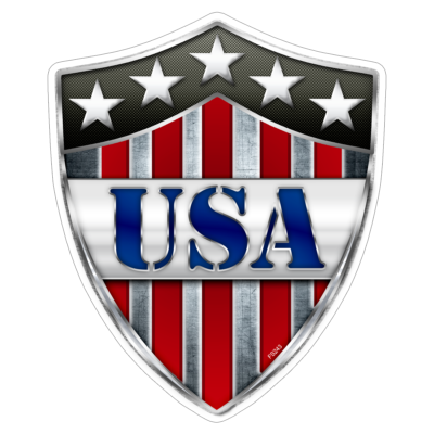 USA Shield "METAL" Sticker - Car Truck Bumper Vinyl Decal Patriotic ...