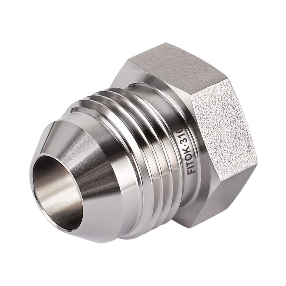 FITOK 37 Degree Flared Tube Plug 3/4 in JIC Male 316 Stainless Steel ...