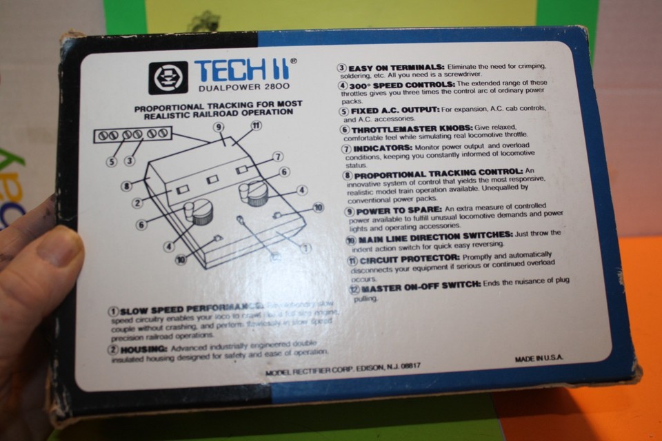 Orig .Box MRC Tech II Dual Power 2800 DC Power Supply Train Transformer ...