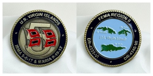 U.S. Virgin Islands Hurricane Relief Challenge Coin - FEMA Region II ~5 ...