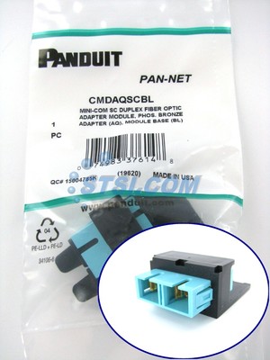 Panduit Multi-Mode MM SC Duplex Fiber Optic Adapter Module CMDAQSCBL ...