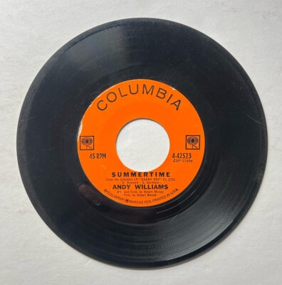 Summertime / Don't You Believe It Andy Williams 45 RPM Vinyl Record | eBay