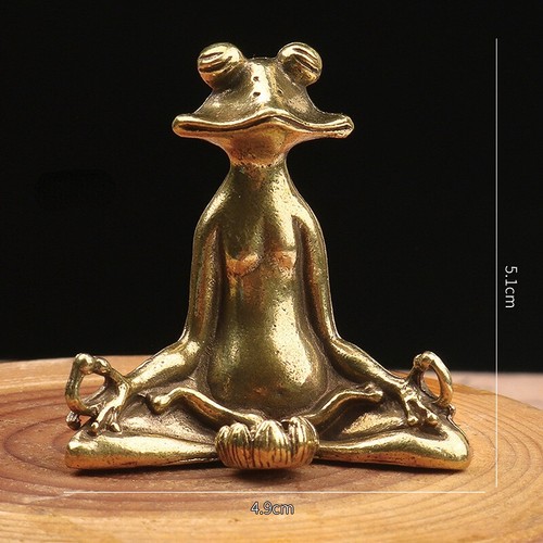 Antique Pure copper bronze statue meditation frog figures Figurine ...