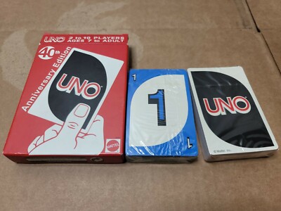 UNO Cards 40th Anniversary Edition Game By Mattel 2 to 10 Players 7 to ...