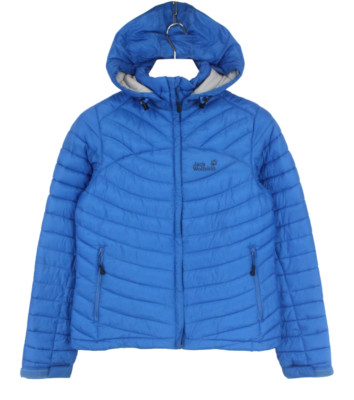 JACK WOLFSKIN Fibercloud Jacket Women's MEDIUM Removable Hood Lined Padded Zip | eBay