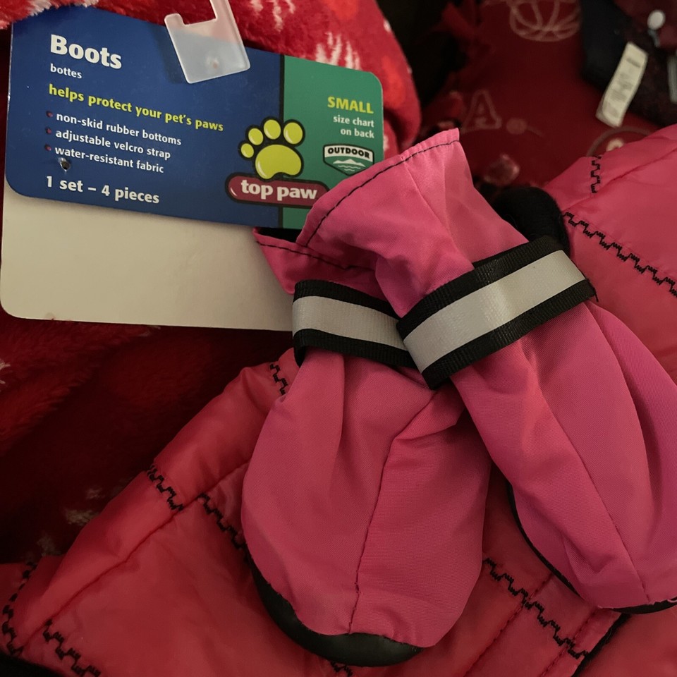 Top Paw (small) pink Dog/pet coat and 2 boots, All New | eBay